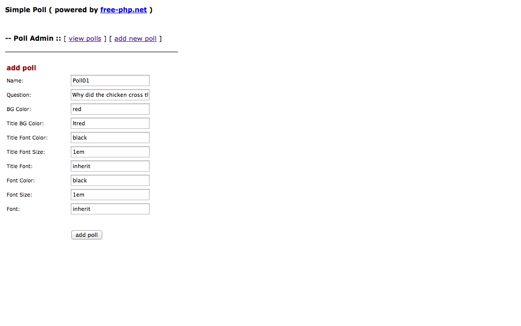 Simple Poll